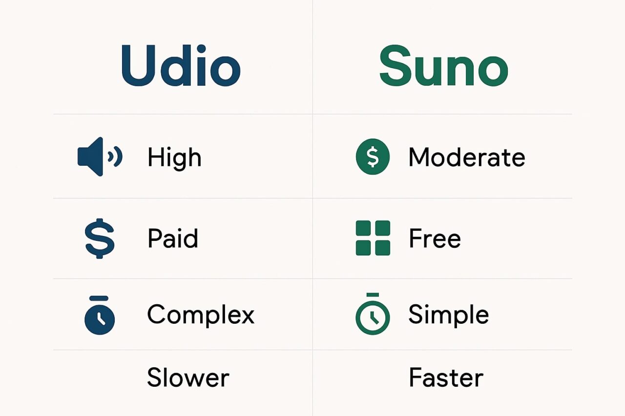Udio vs Suno (Oct 2025): Vocals, Editors, 12-Stem Exports & Pricing